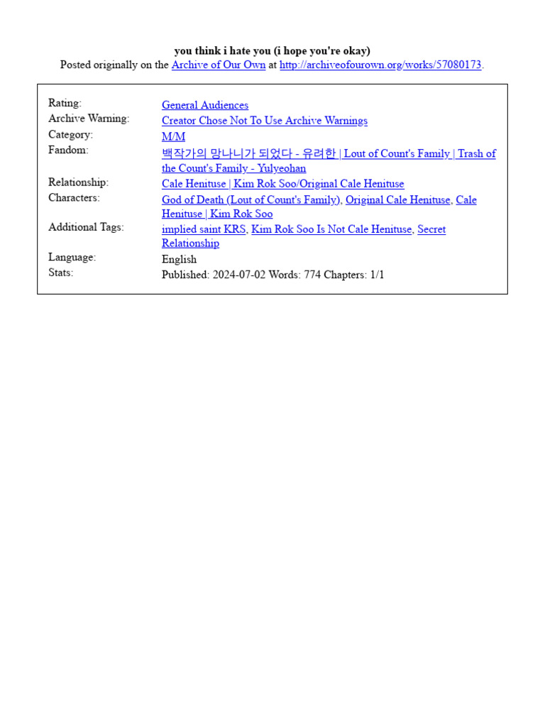 You Think I Hate You I | PDF