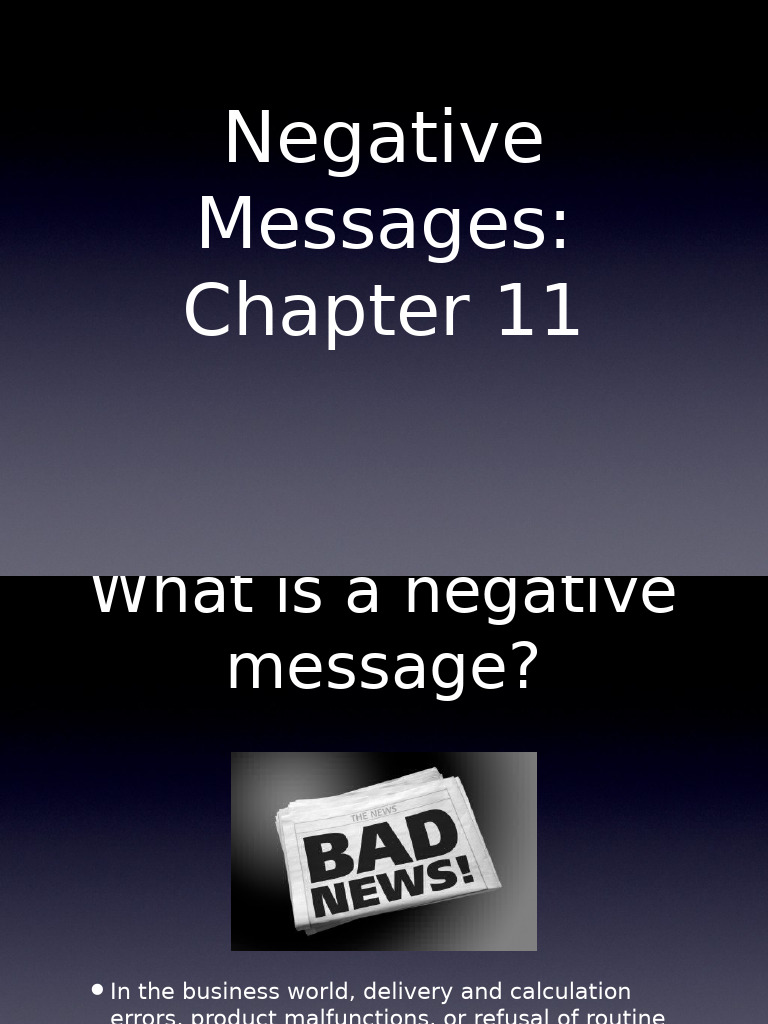 chapter_11_negative_messages | PDF | News | Cognition