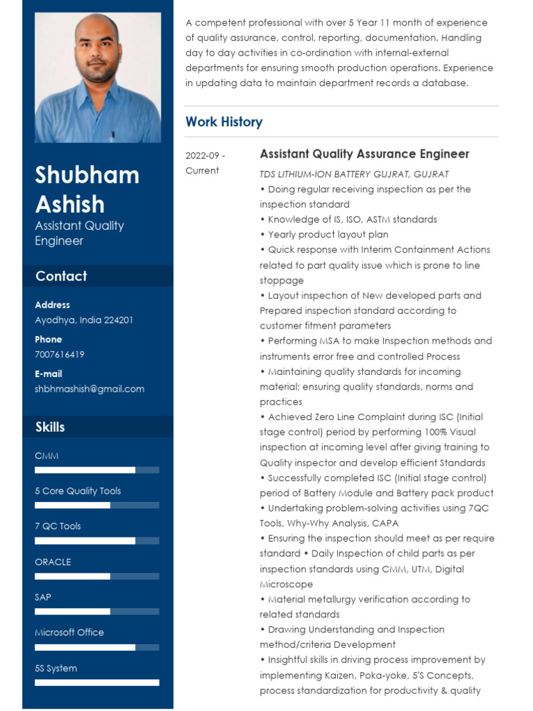 SR Quality Engineer #Quality Engineer | PDF | Quality Assurance