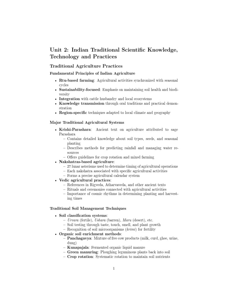 Unit2 Traditional Scientific Knowledge | PDF | Ayurveda