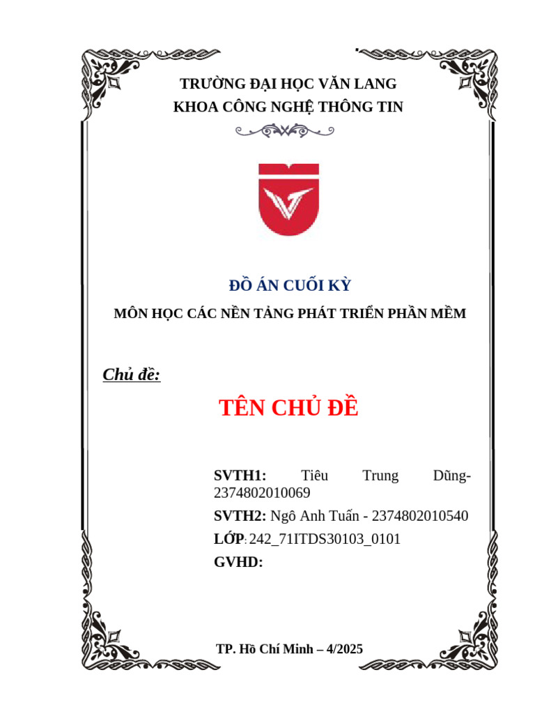 Mau_ Bao Cao Do an Ck | PDF
