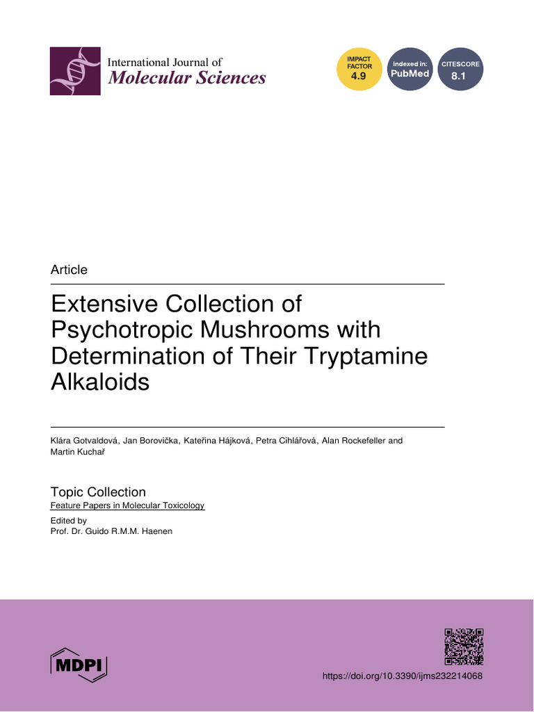 Extensive Collection of Psychotropic Mushrooms With Determination of Their Tryptamine Alkaloids ...