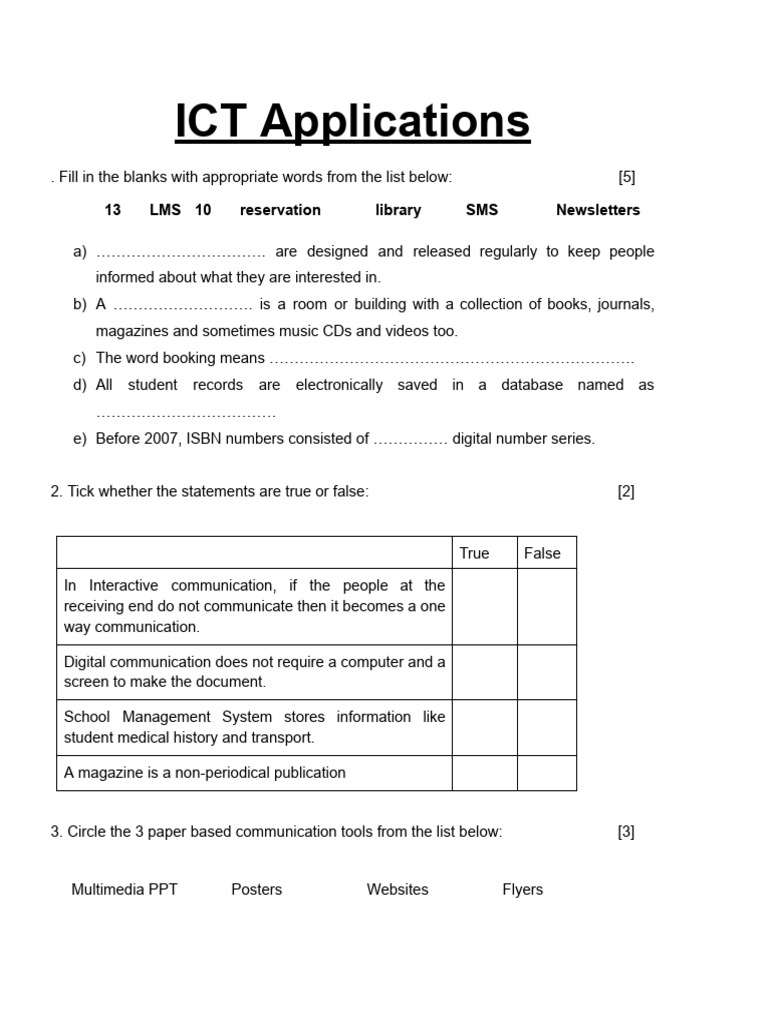 G6 - ICT Applications - Qbank | PDF | Computing