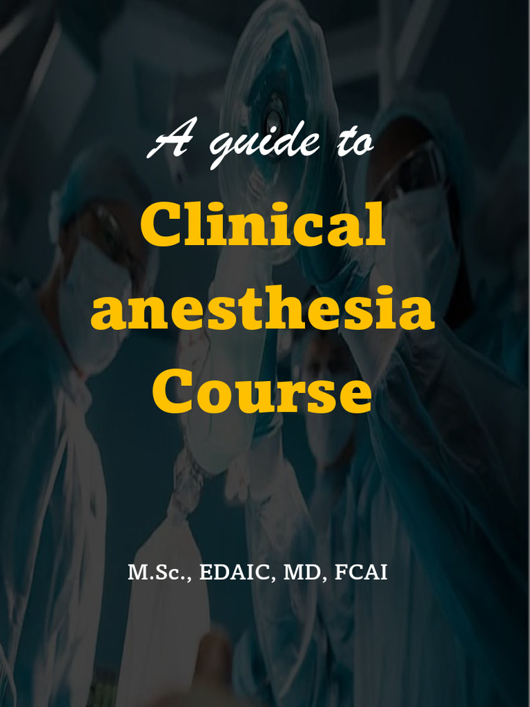 Clinical Anesthesia Course Overview | PDF | Anesthesia | Sepsis