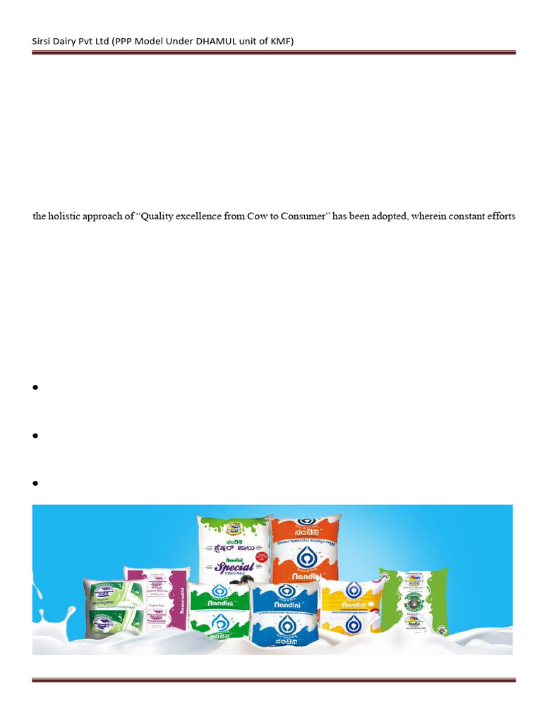 Sirsi Dairy: Quality Milk Solutions | PDF | Milk | Butter