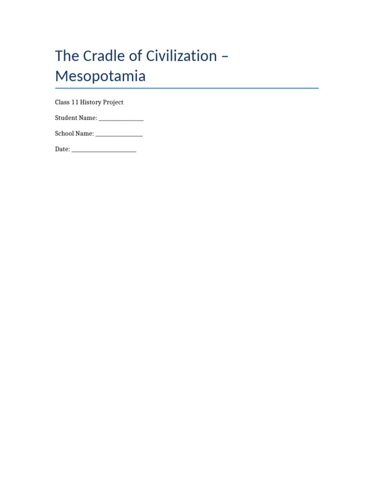 Introduction to Mesopotamian Civilization | PDF | Mesopotamia | Ancient ...