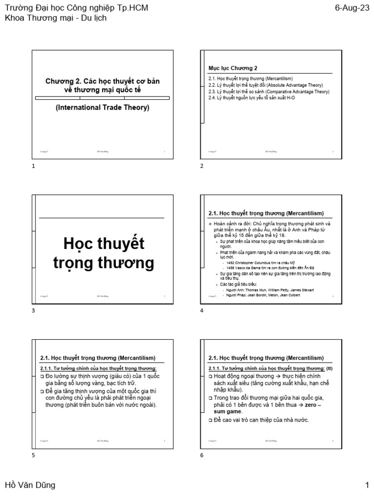 Cac hoc thuyet co ban ve TMQT | PDF