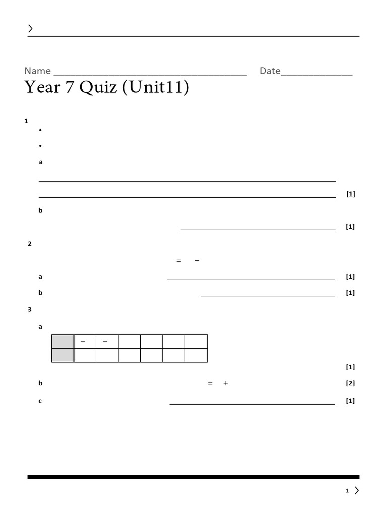 Stage 8 End of Unit 11 Worksheet | PDF | Mathematical Relations