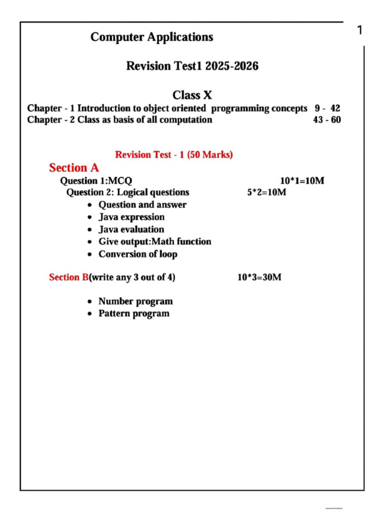 Computer Applications Syllabus and Paper Style | PDF