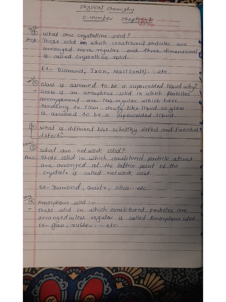 Physical Chemistry Selected Subjective Questions | PDF