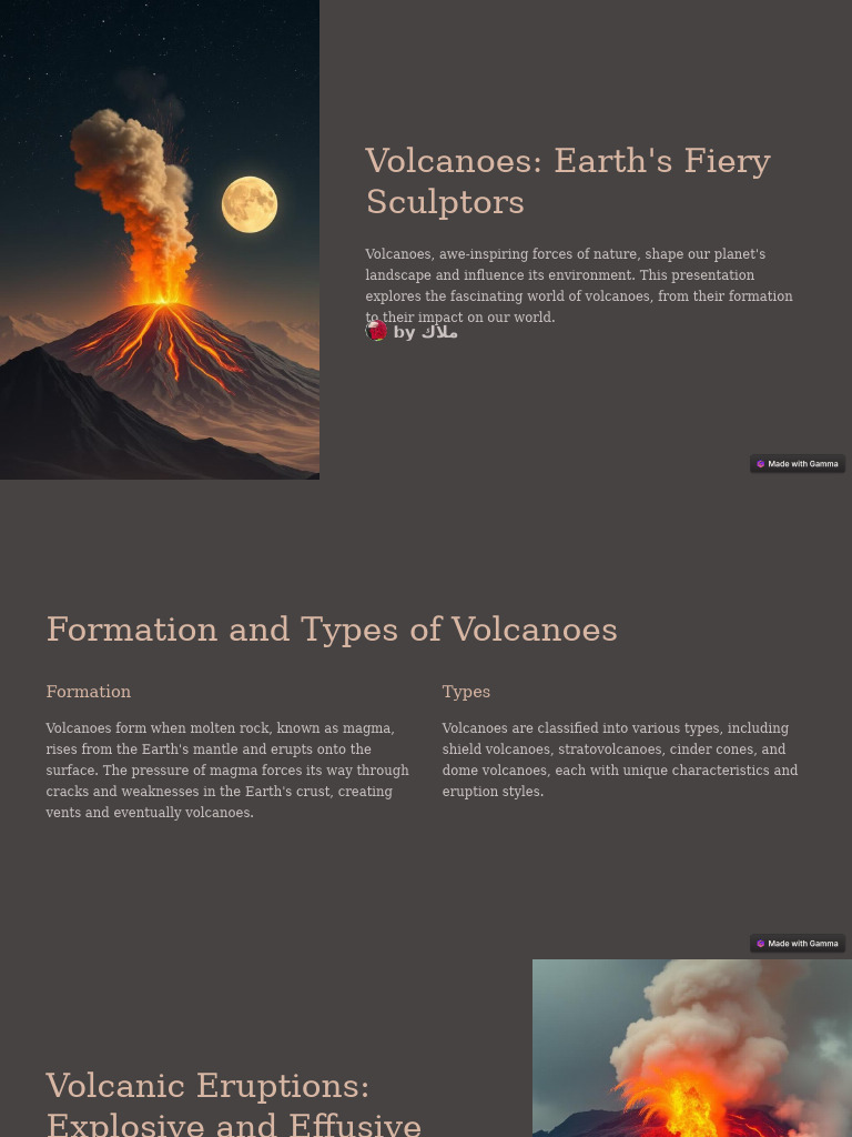 Volcanoes Earths Fiery Sculptors | PDF | Volcano | Types Of Volcanic ...