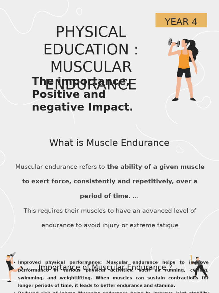 Muscular Endurance Year 4 | PDF | Strength Training | Endurance