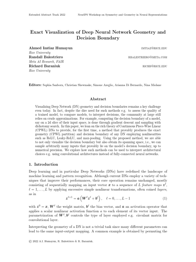 89 Exact Visualization of Deep Ne | PDF | Linear Map | Vector Space