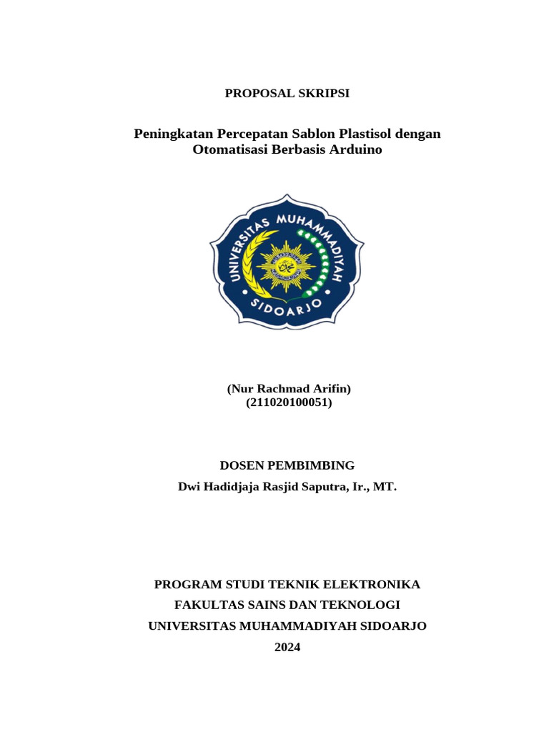 Proposal UTS Sablon Plastisol | PDF