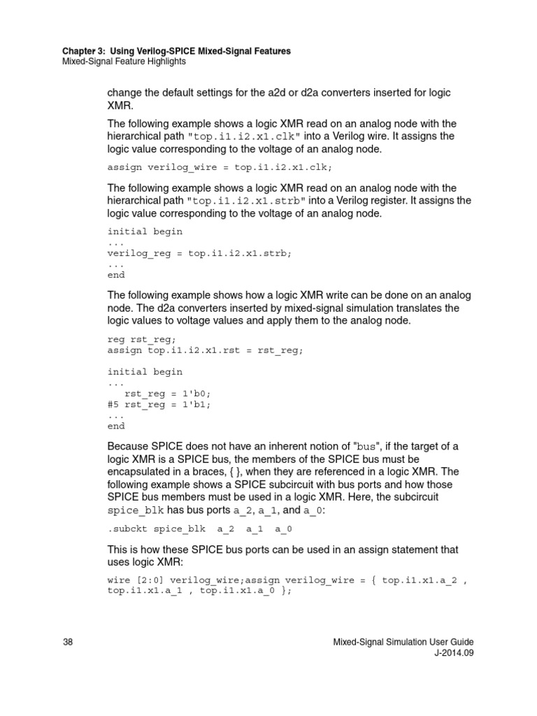 Verilog-SPICE Mixed-Signal Guide | PDF