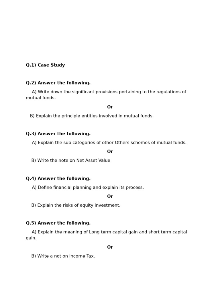 Mutual Fund Paper 3 | PDF