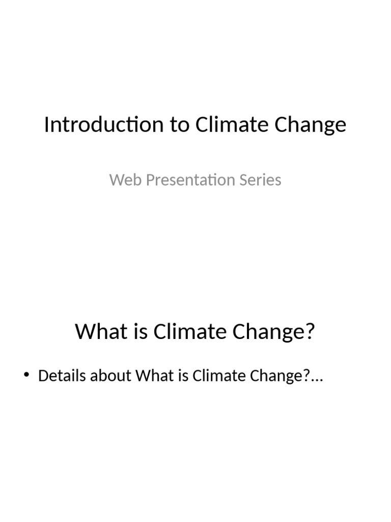 Introduction to Climate Change | PDF