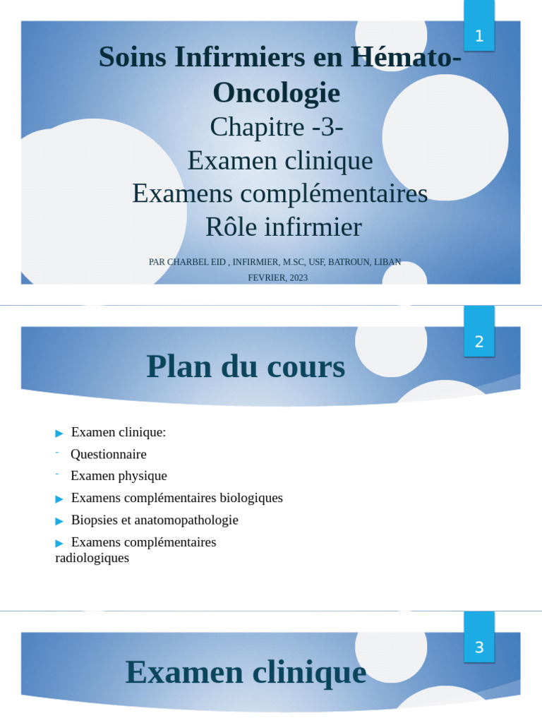 3- Soins Infirmiers en HÃ©mato-Onco- Examens 2 | PDF | Cancer | Moelle osseuse