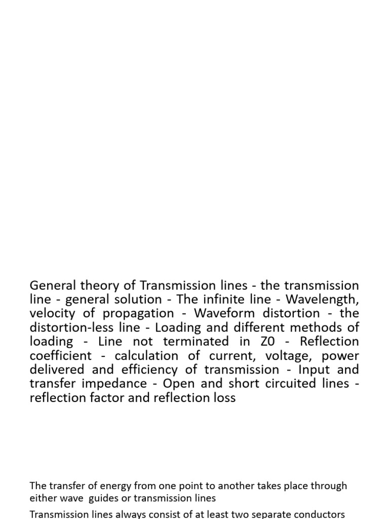 Transmission Lines and RF Systems Guide | PDF | Transmission Line ...
