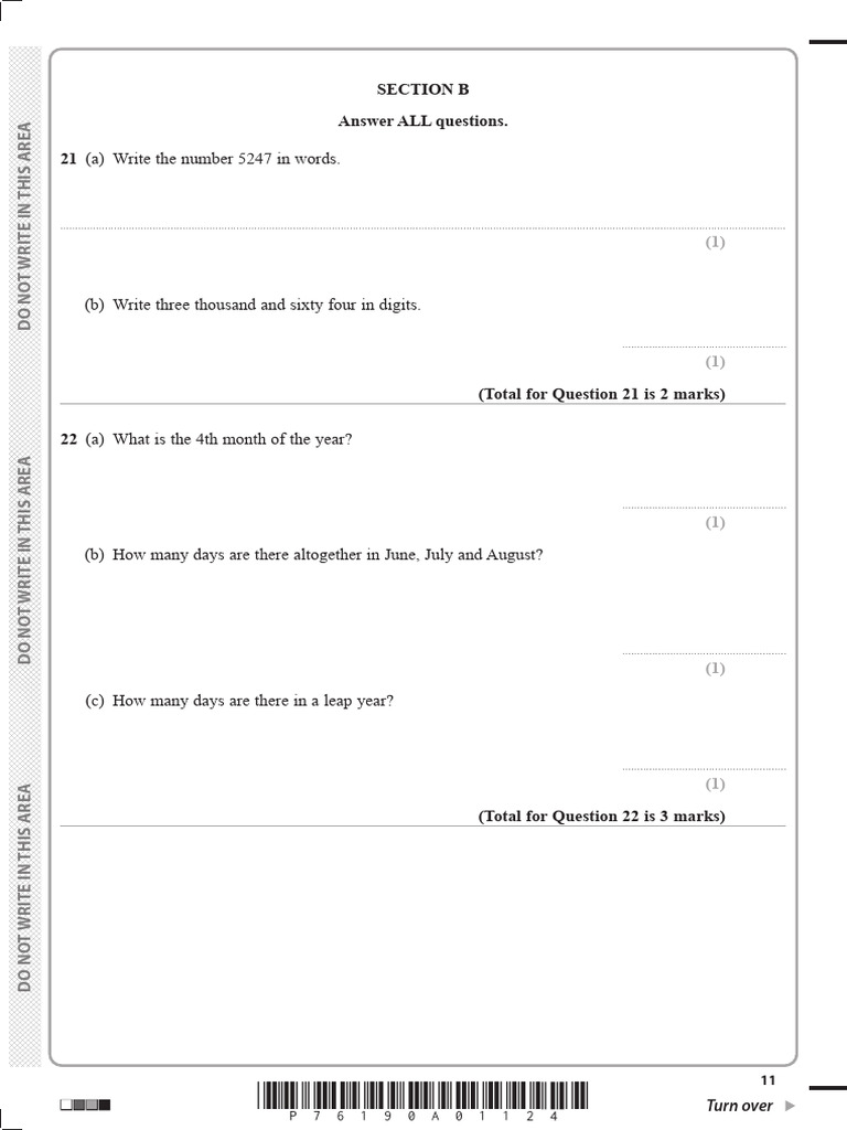 Week 1 - 1 Period Teacher - Maths Section B | PDF | Arithmetic ...