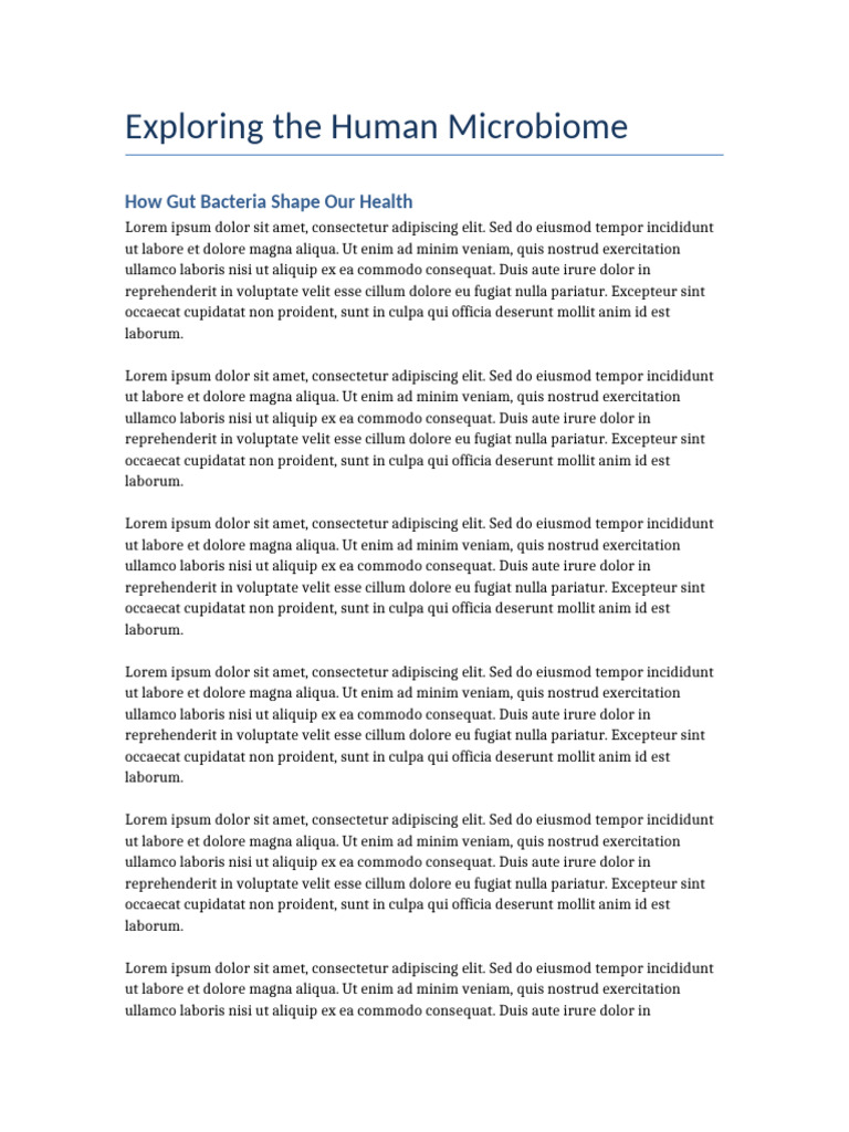 Exploring The Human Microbiome | PDF