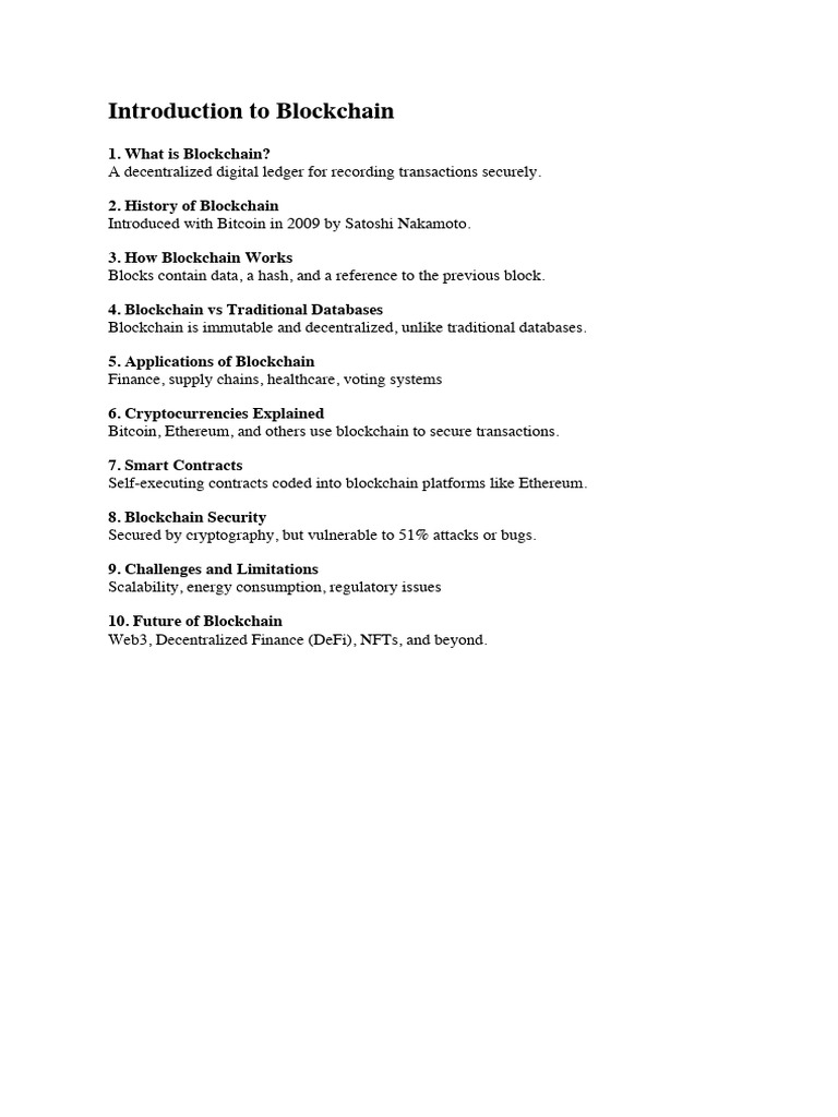 Introduction To Blockchain | PDF