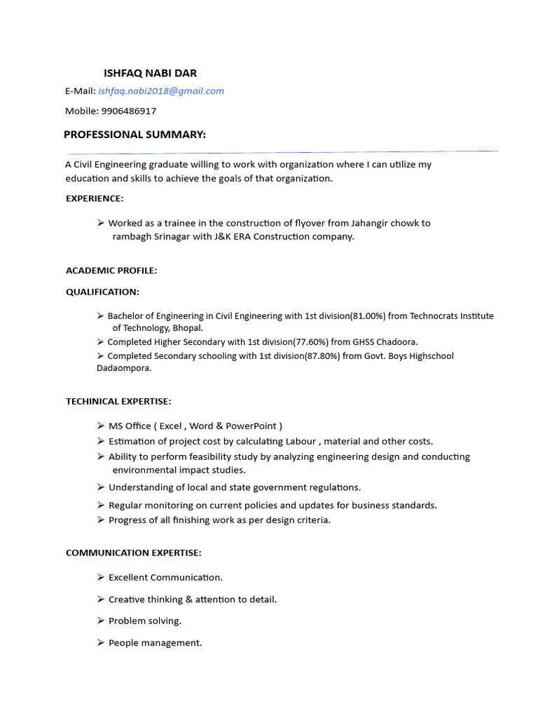 Ishfaq CV2 | PDF