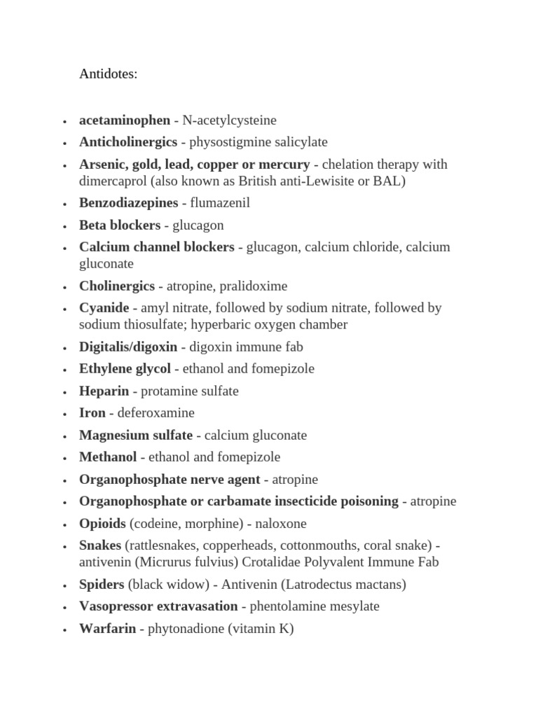 Antidotes | PDF