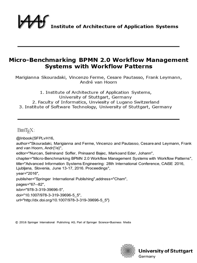 INPROC-2016-05-Benchmarking-BPMN-WfMS | PDF | Databases | Benchmarking