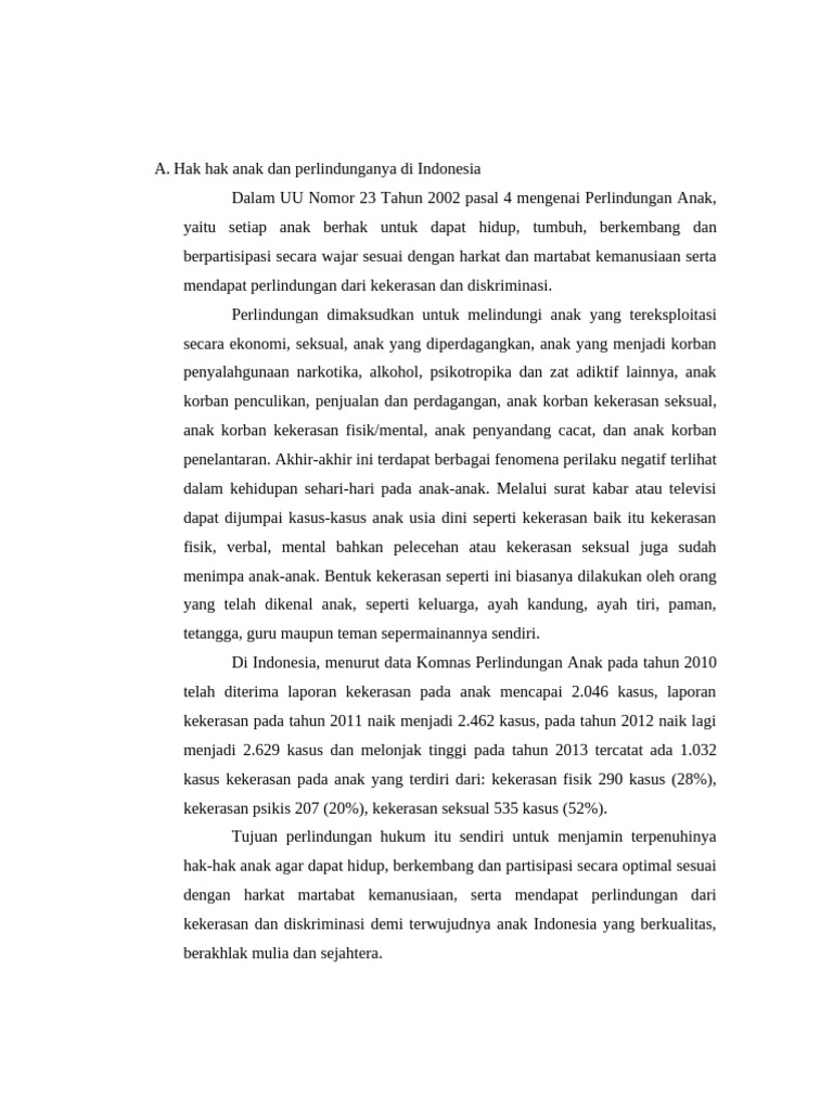 Perlindungan Hak Anak di Indonesia | PDF