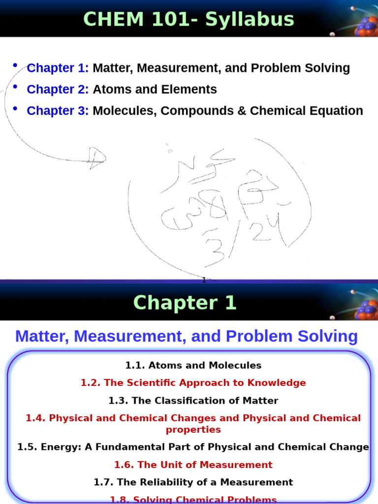 Chemistry 1 ch1,2,3 (1) - 1 | PDF | Ion | Mole (Unit)