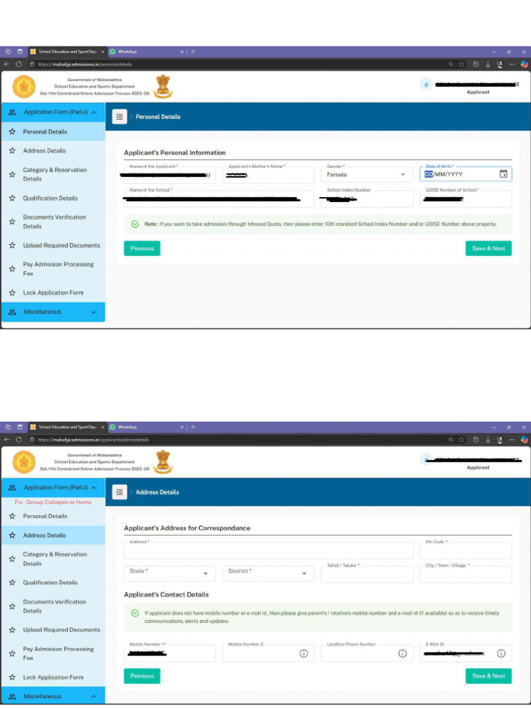 Demo Application Form Part 1 | PDF