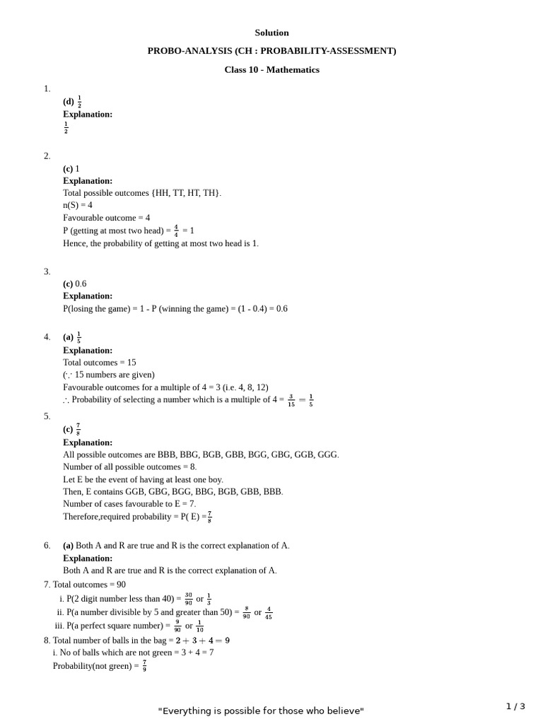 Solutions Probability HMT A Square | PDF | Mathematics