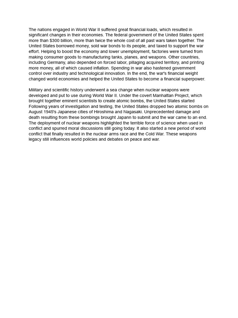 World War II Journal AssignmenT | PDF