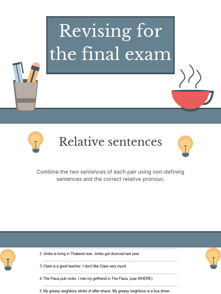 Revising For The Final Exam | PDF