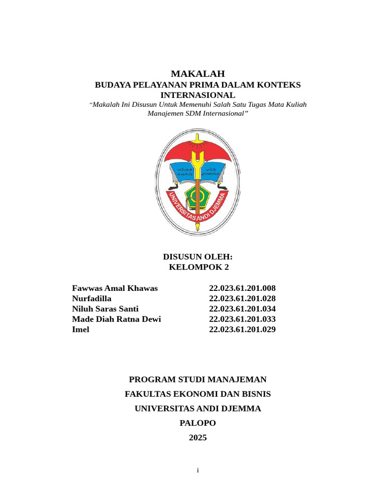 Budaya Pelayanan Prima Global | PDF