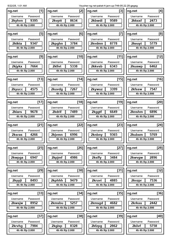 Paket 4 Jam Up 746 05.22.25 Gegeg | PDF | User (Computing) | Authentication