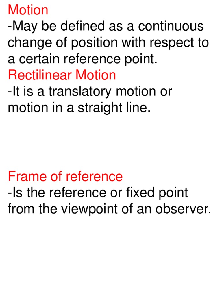Motion | PDF