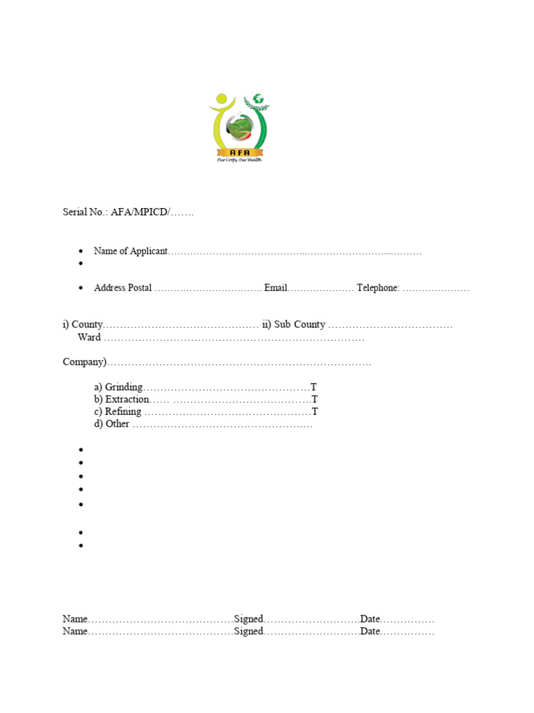 Application For Certificate of Conformity | PDF