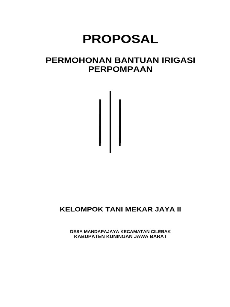 Contoh Proposal Irigasi Perpompaan | PDF