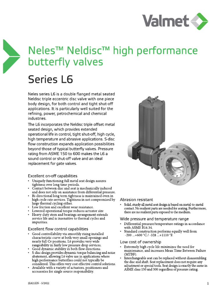 Valmet Valve L6 | PDF