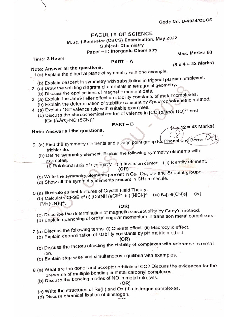 1year (1&2sem) Question Paper | PDF