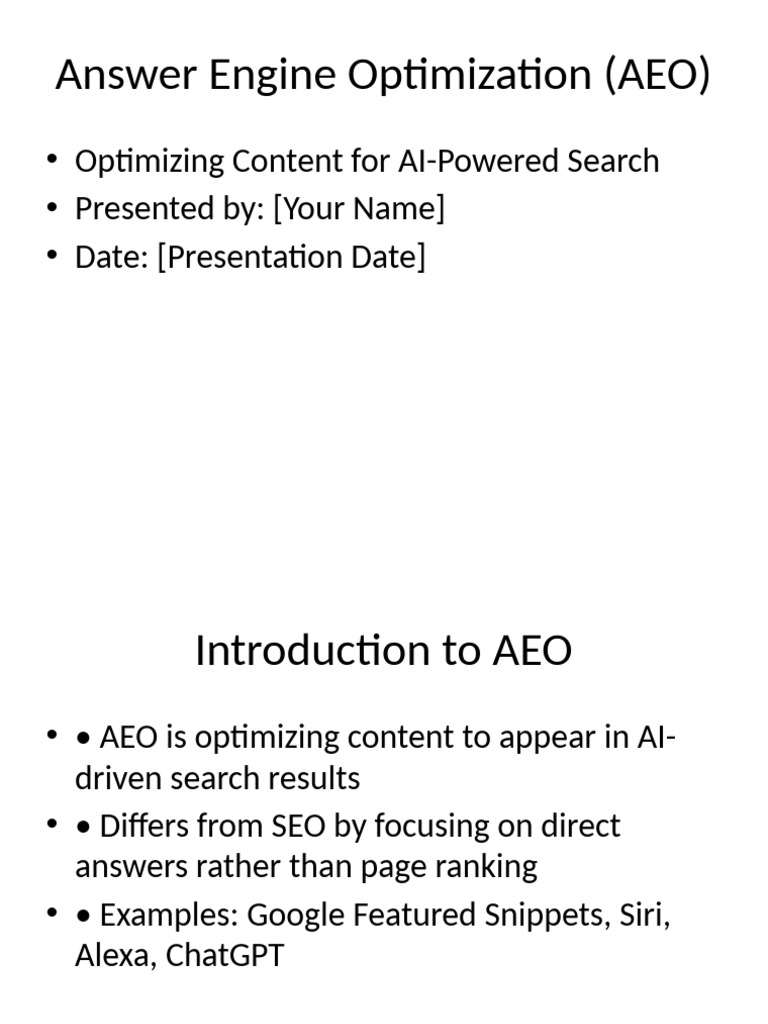 AEO Presentation | PDF