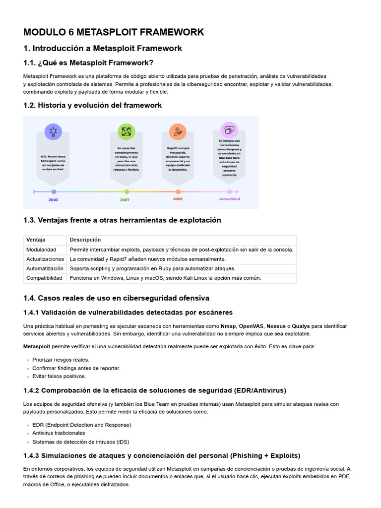 Introducción a Metasploit Framework | PDF | Explotar (Seguridad ...