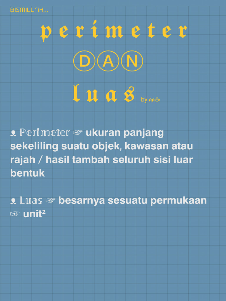 Mt f1 (10) Perimeter Dan Luas | PDF