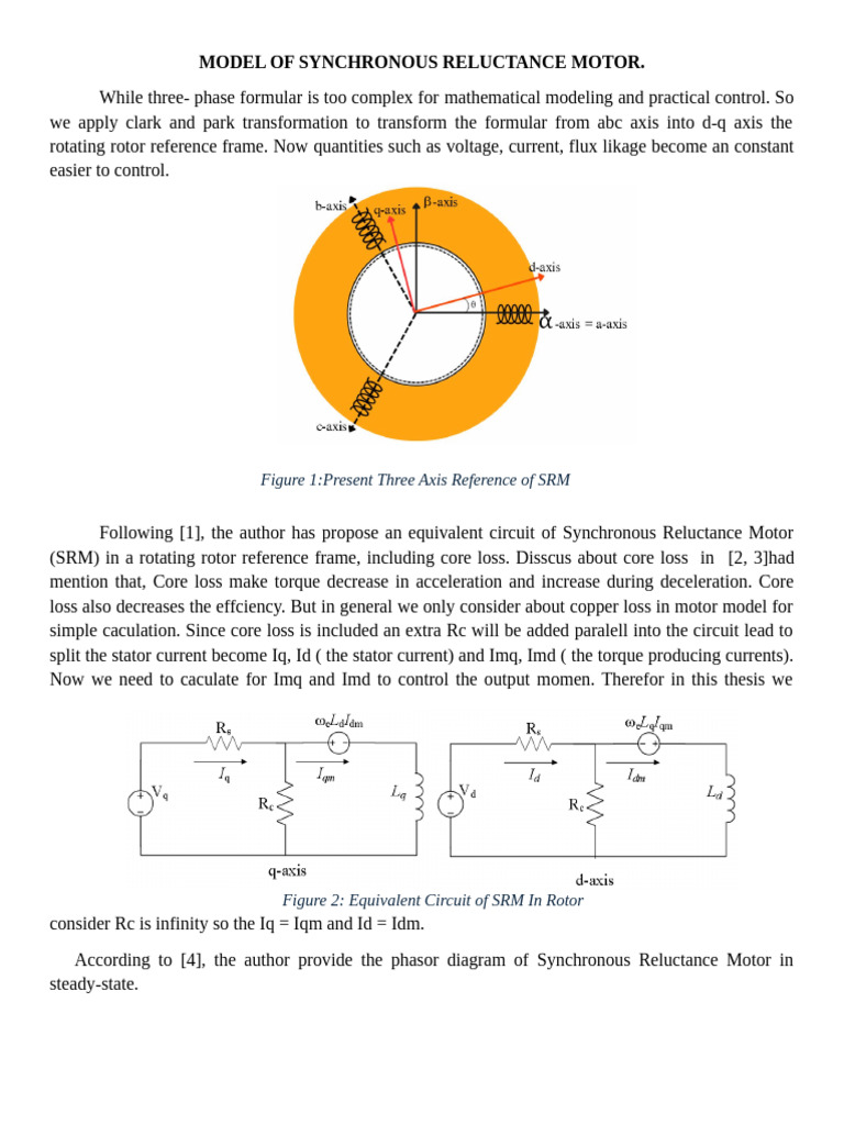 Synchronous Reluctance Motor Modeling | PDF | Electric Motor | Magnetism