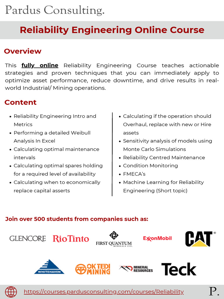 Reliability Engineering Course | PDF