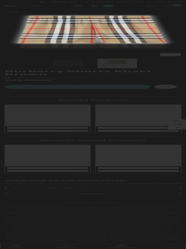 Burberry Shorts Khaki Brown - ACBUY SPREADSHEET | PDF | Online Shopping