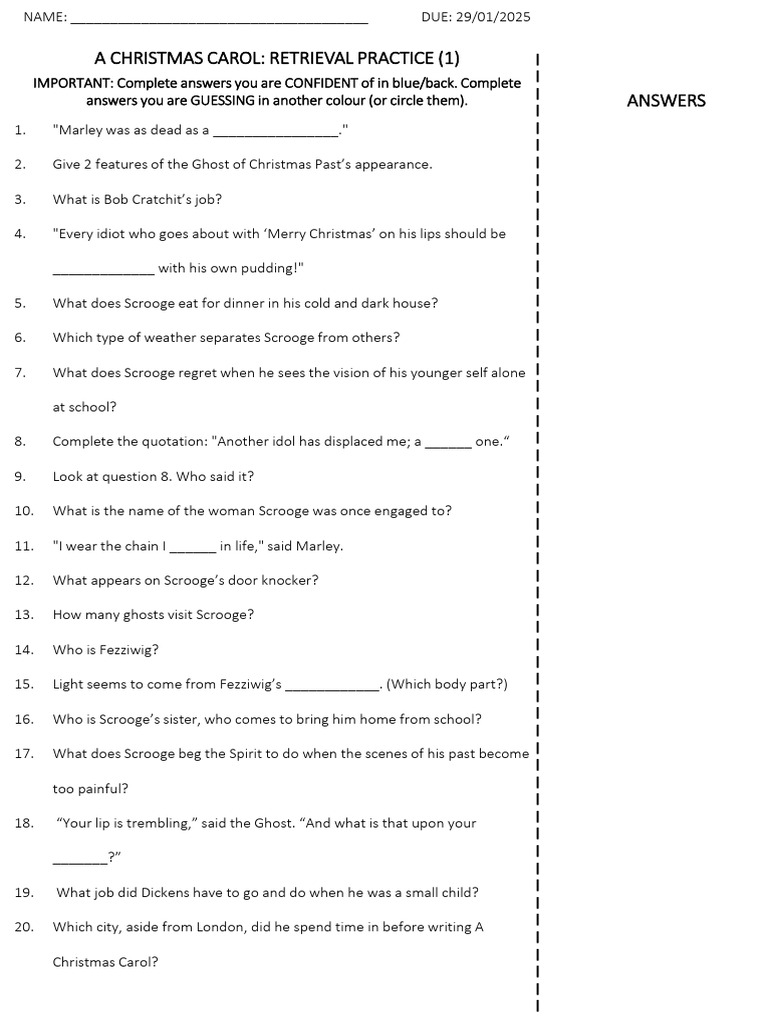 Week 1 Retrieval Practice Questions | PDF