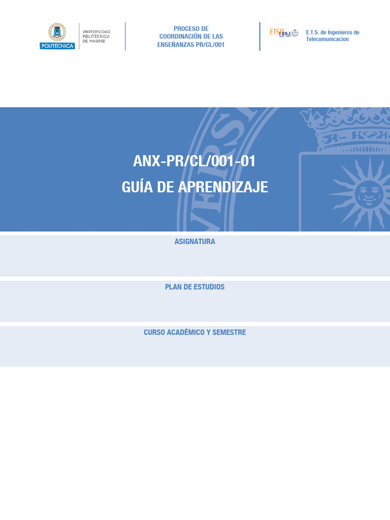 ANX-PR/CL/001-01 Guía de Aprendizaje: Asignatura | PDF | Informática